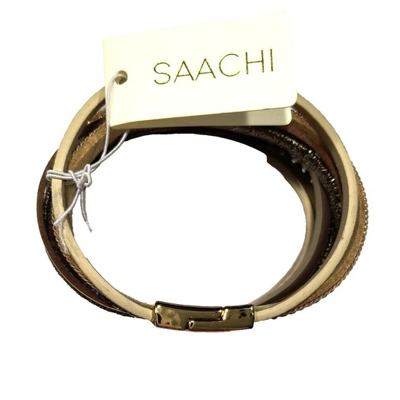 SAACHI | Jewelry | New Saachi Bracelet Layered Gold Magnet Cuff ...